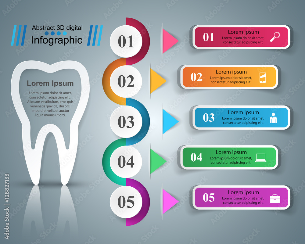 Business Infographics. Tooth icon. Stock Vector | Adobe Stock