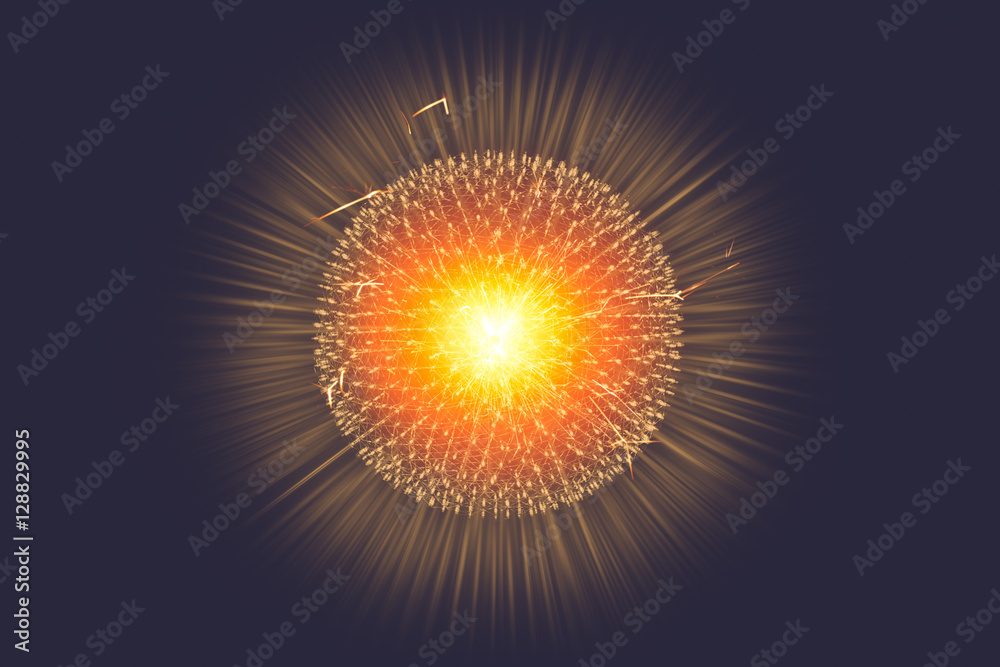 CG model structure form of Nucleus Atom Nuclear explode bomb emit x-ray ...