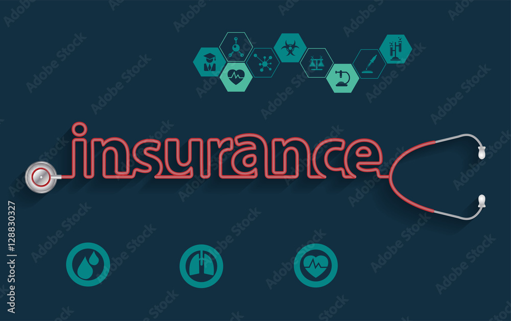 health insurance ideas concept creative design, with Stethoscope in the ...
