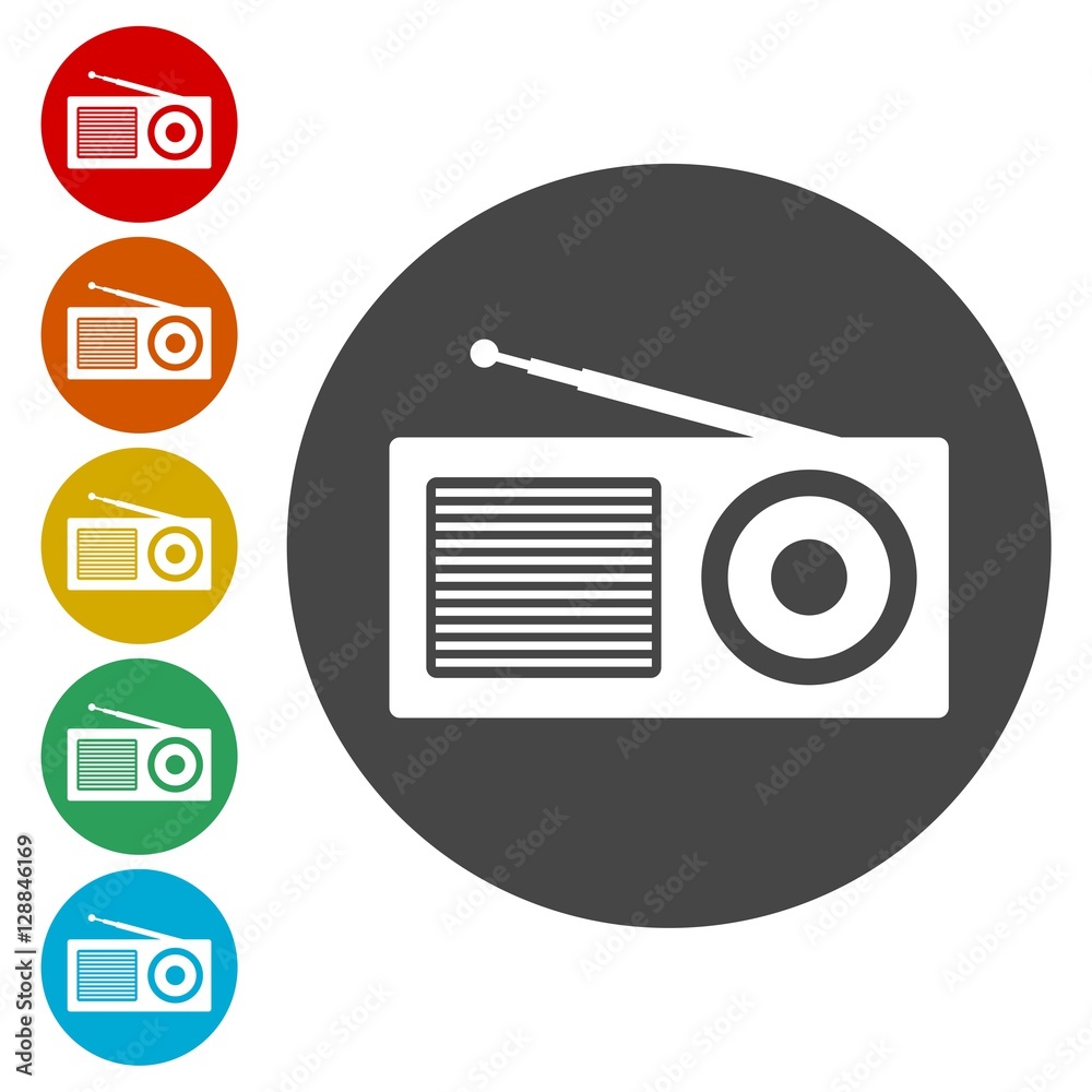 Radio symbol Vector, Radio Icon Vector Stock Vector | Adobe Stock