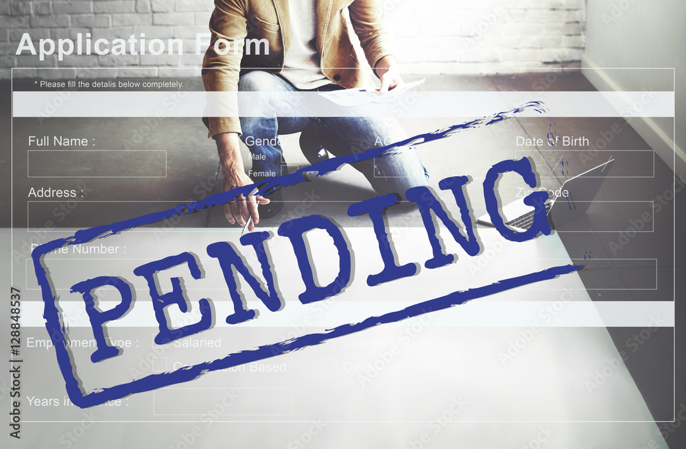 Pending Application Form Document Reply Concept Stock Photo | Adobe Stock