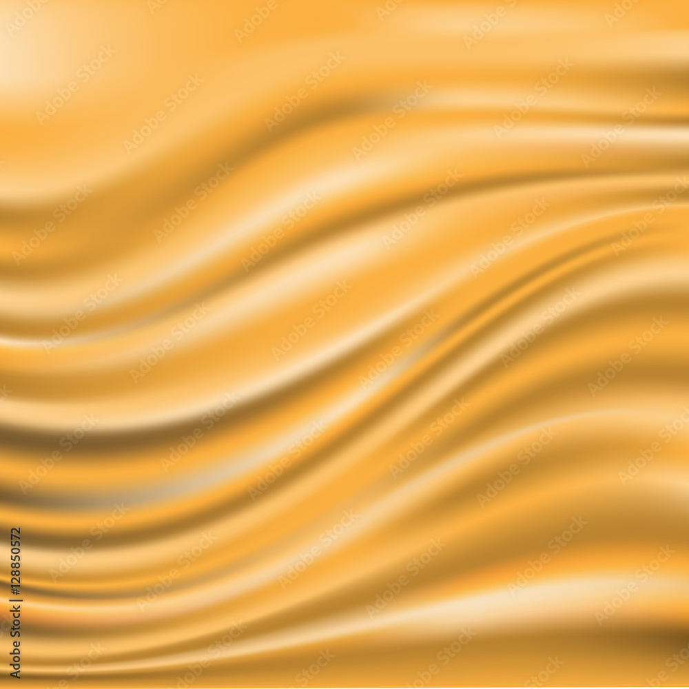Abstract gold satin fabric luxury vector illustration. Stock Vector ...