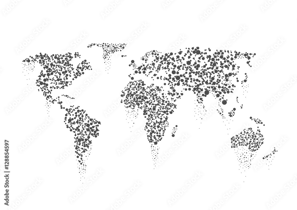 World map dots Stock Vector | Adobe Stock