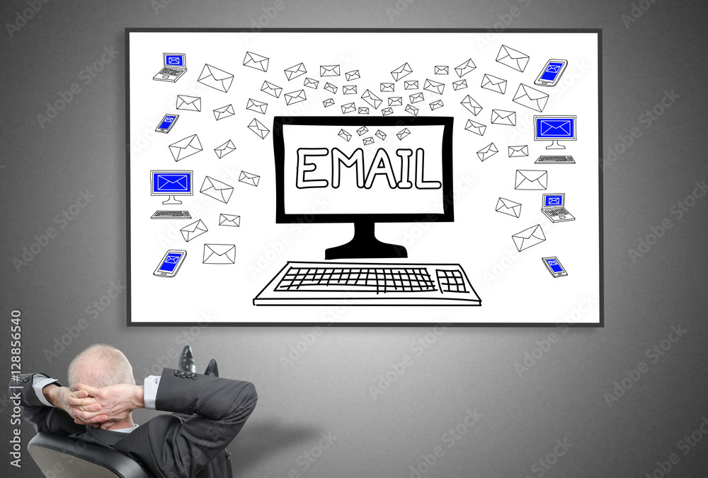 Businessman looking at email concept Stock-Foto | Adobe Stock