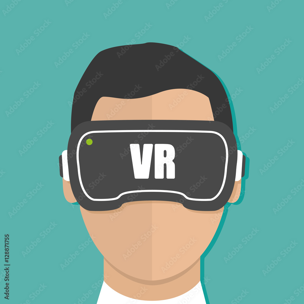 Virtual reality headset Stock Vector | Adobe Stock