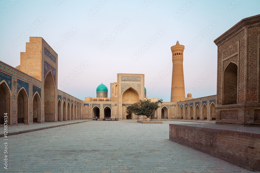 Complex of ancient buildings in the city of Bukhara, Uzbekistan Stock ...