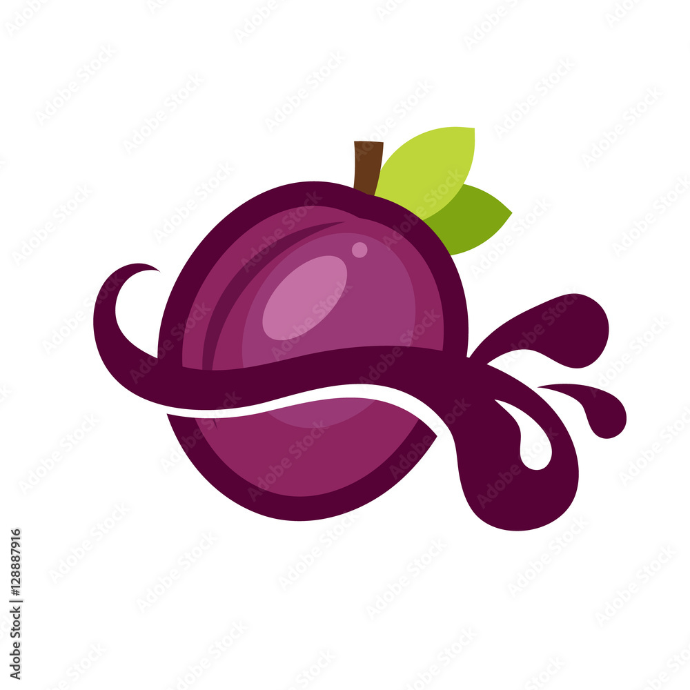 Prune Splash Logo icon Stock Vector | Adobe Stock