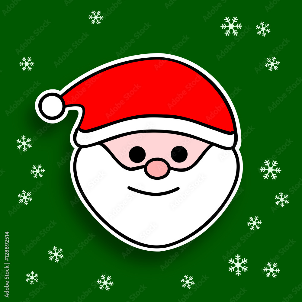 happy Santa Claus: friendly smiling Santa Claus surrounded by ...
