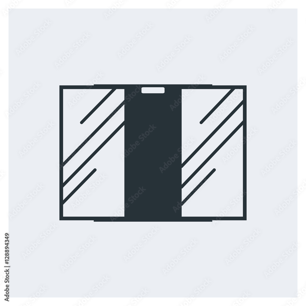 Sliding door icon Stock-Vektorgrafik | Adobe Stock