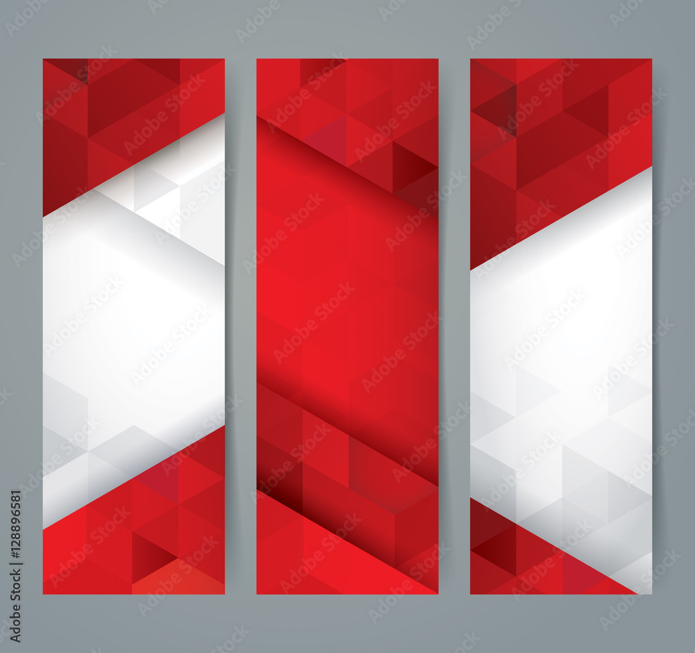 Red and white abstract background banner. Collection banner design ...