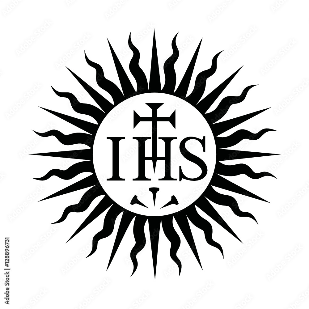 Vettoriale Stock WEB ART DESIGN IHS JESUS CHRIST JESUITES 100 | Adobe Stock
