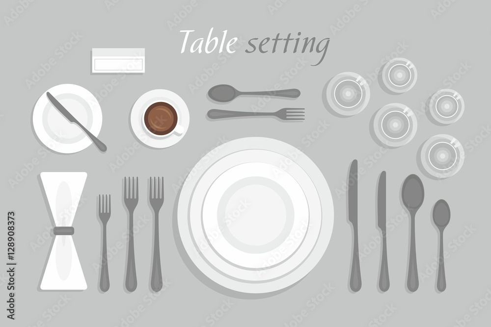 Table setting Stock Vector | Adobe Stock