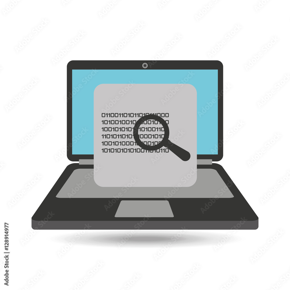 computer analysis data binary search vector illustration eps 10 Stock ...