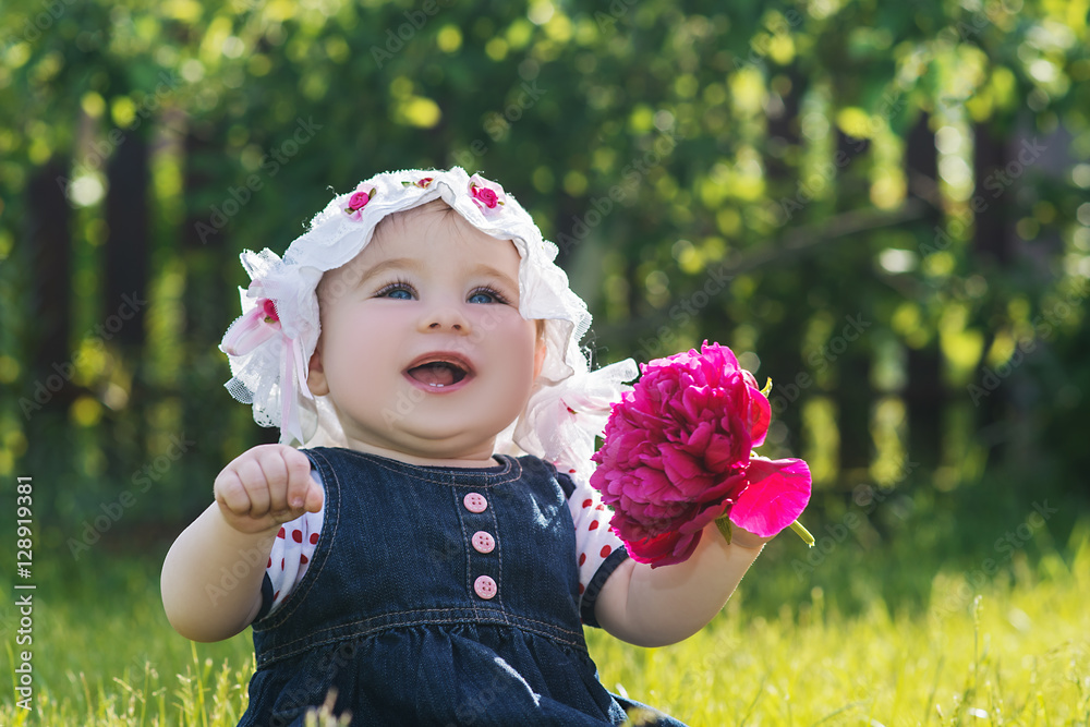 Cute Baby With Flower