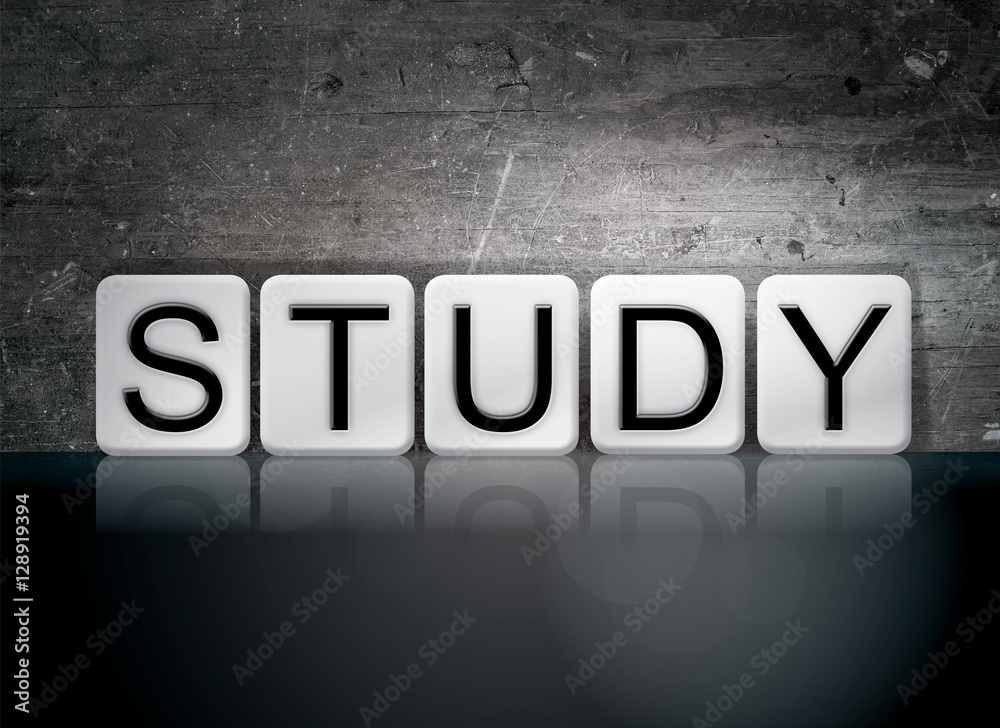 Study Tiled Letters Concept and Theme Stock Illustration | Adobe Stock