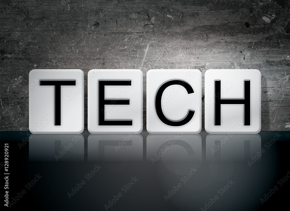 Tech Tiled Letters Concept and Theme Stock Illustration | Adobe Stock