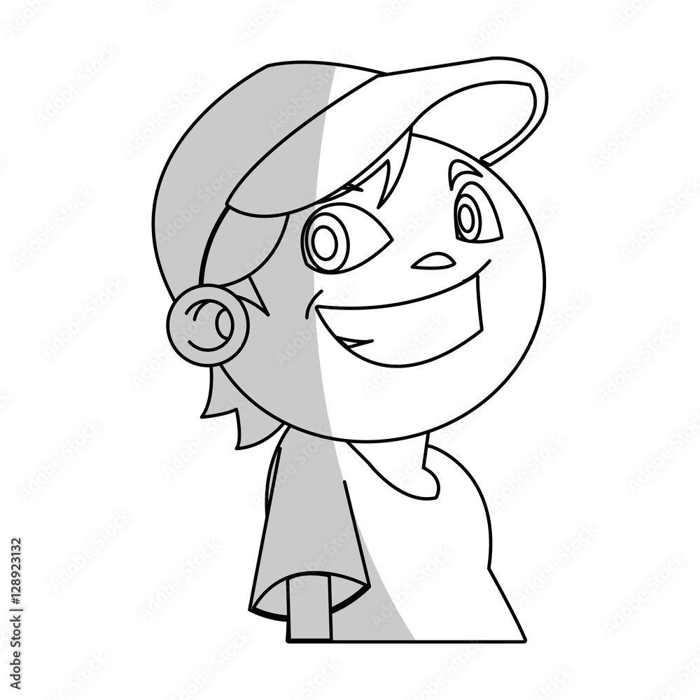 Boy cartoon icon. Kid childhood little and people theme. Isolated ...