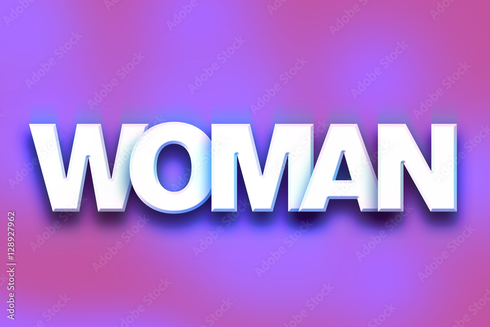 Woman Concept Colorful Word Art Stock Illustration | Adobe Stock