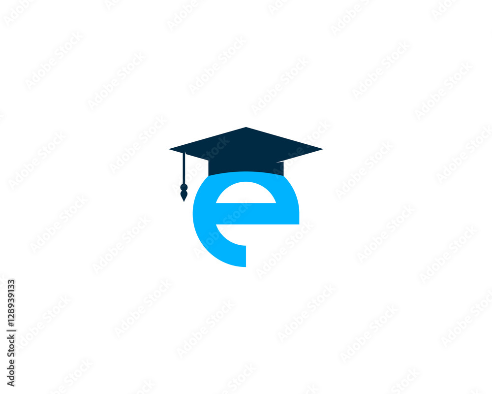 Letter Initial E Education Logo Design Template Stock Vector | Adobe Stock