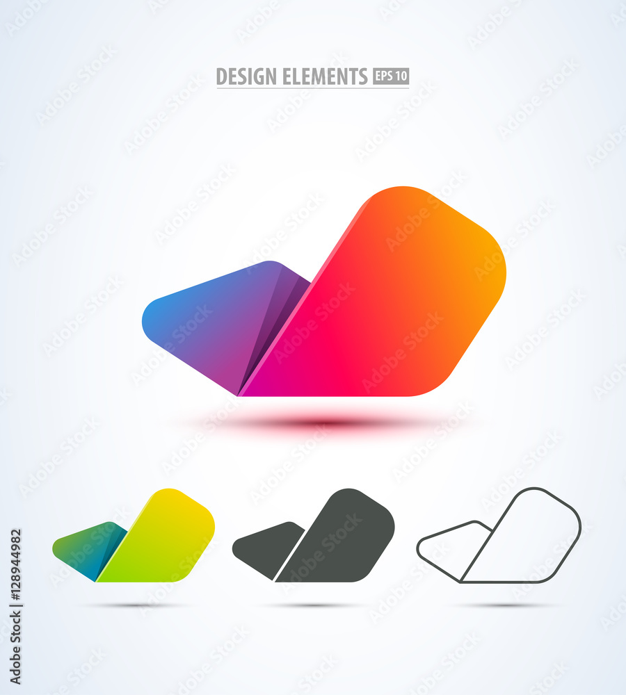 Abstract check mark logo design collection. Can be used for branding ...