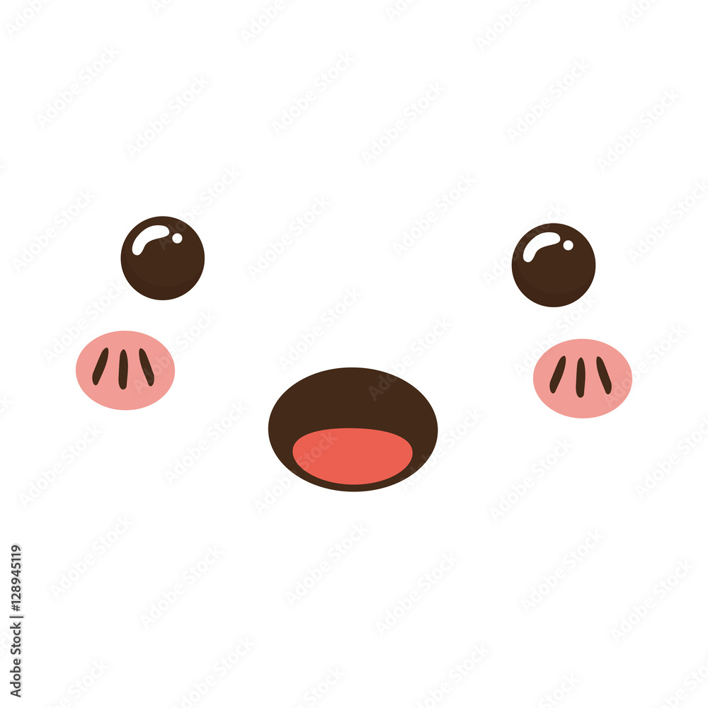 Cute cartoon face icon vector illustration graphic design Stock Vector ...