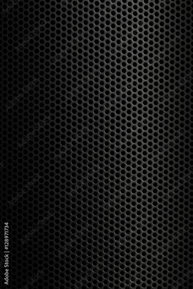 black, perforated metal texture with circle mesh Stock Illustration ...