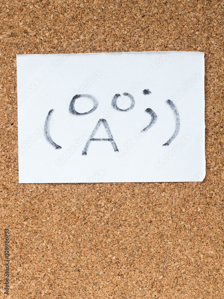 The series of Japanese emoticons called Kaomoji, surprised Stock Photo ...