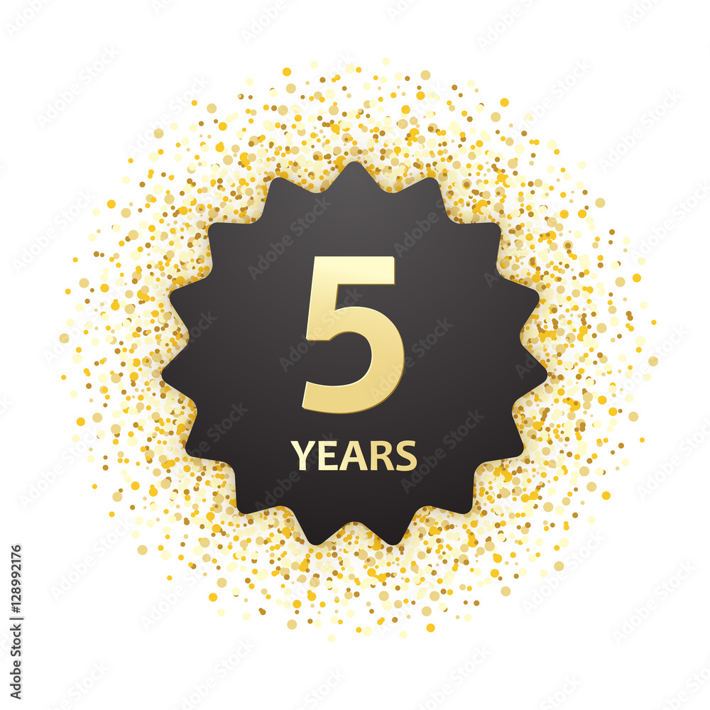 5 YEAR ANNIVERSARY Vector Icon Stock Vector | Adobe Stock