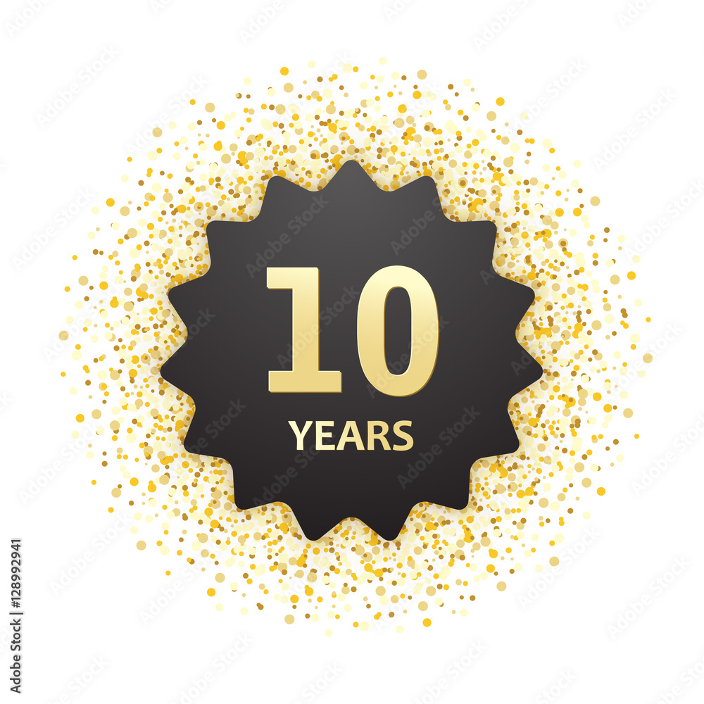 10 YEAR ANNIVERSARY Vector Icon Stock Vector | Adobe Stock