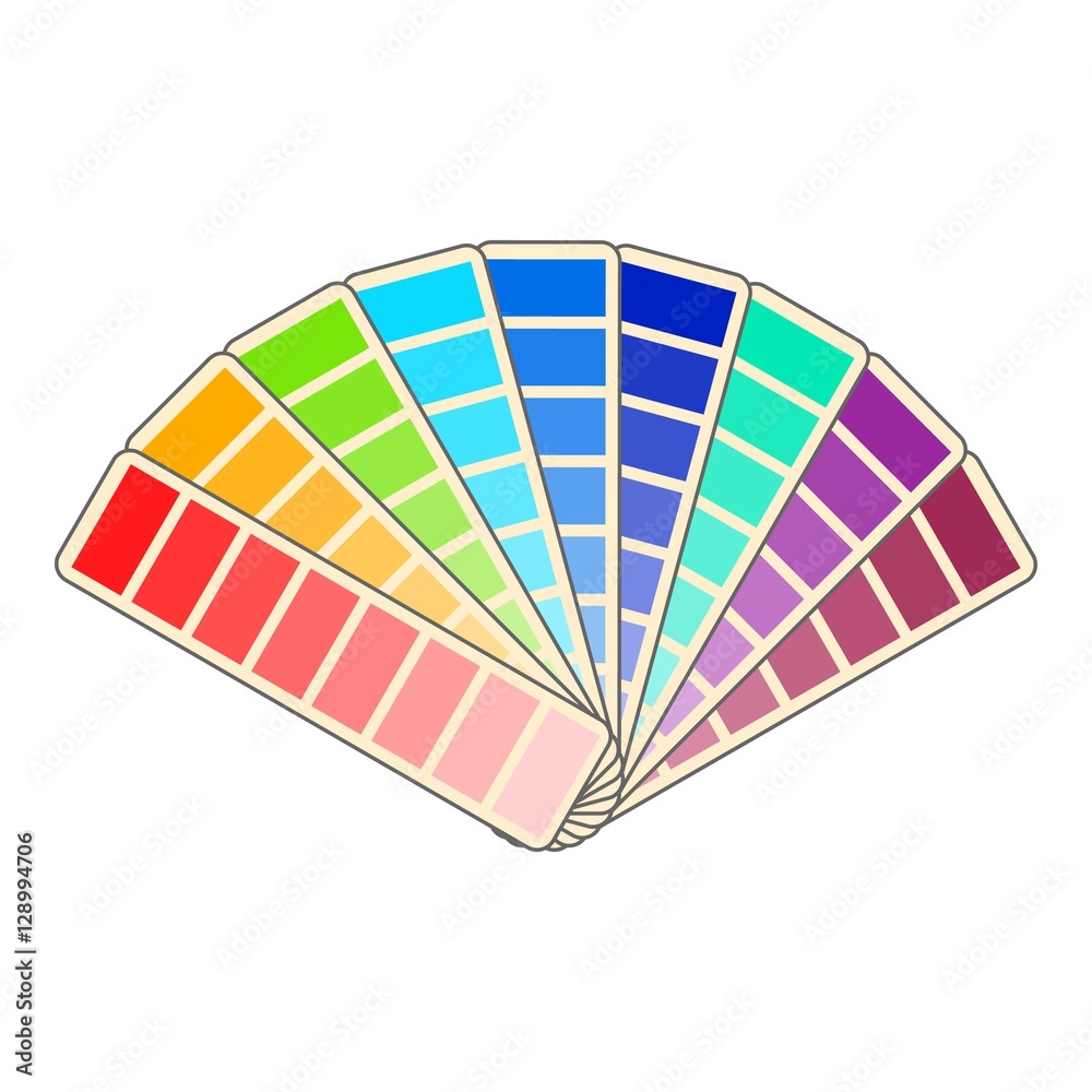 Color swatch icon. Cartoon illustration of color swatch vector icon for ...