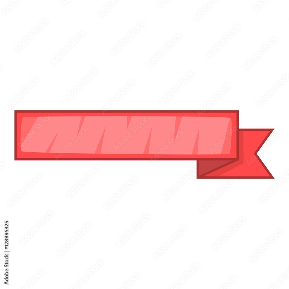 Red ribbon icon. Cartoon illustration of red ribbon vector icon for web ...