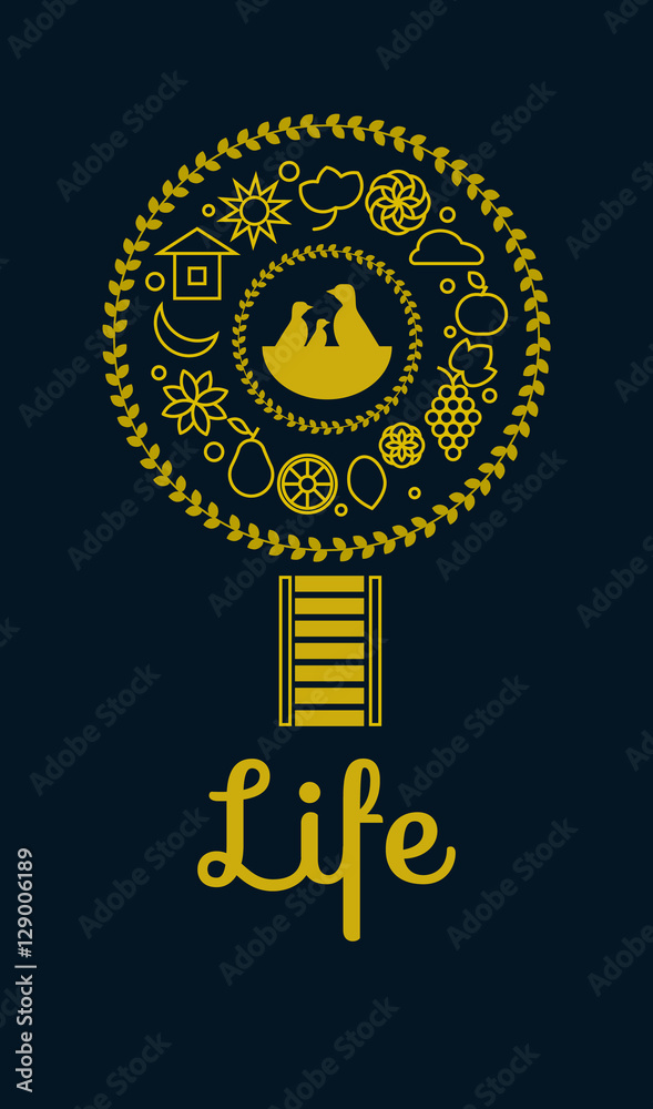 Vector logo life Stock-Vektorgrafik | Adobe Stock