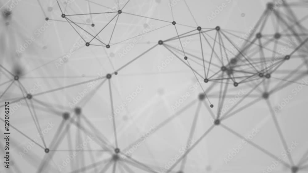 Network Technology Loop 1A: dynamic abstract network plexus connections wire-frame web ...