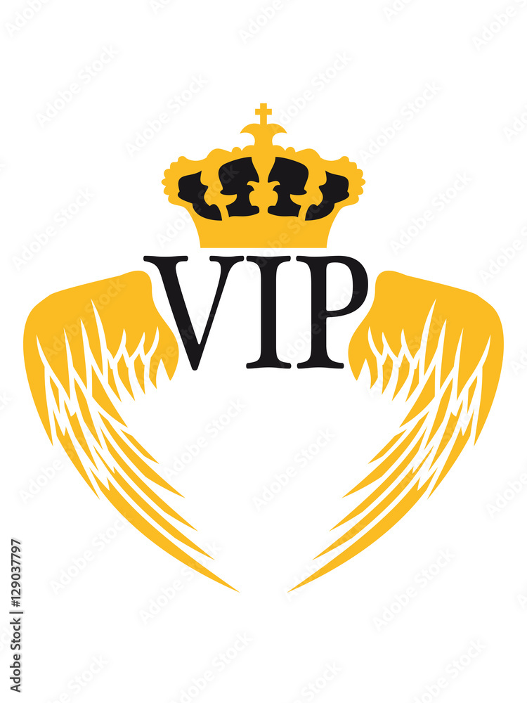 Angel wings crown king king logo symbol coat of arms vip cool design ...