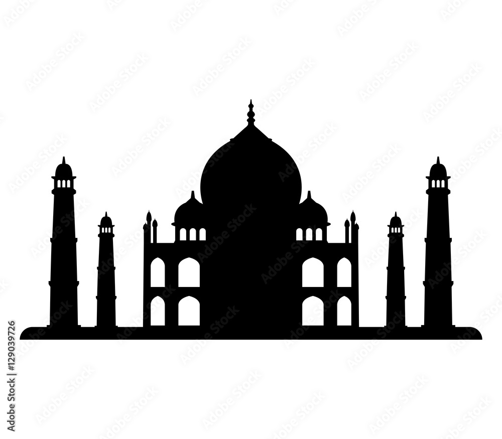 icon taj mahal Stock Vector | Adobe Stock