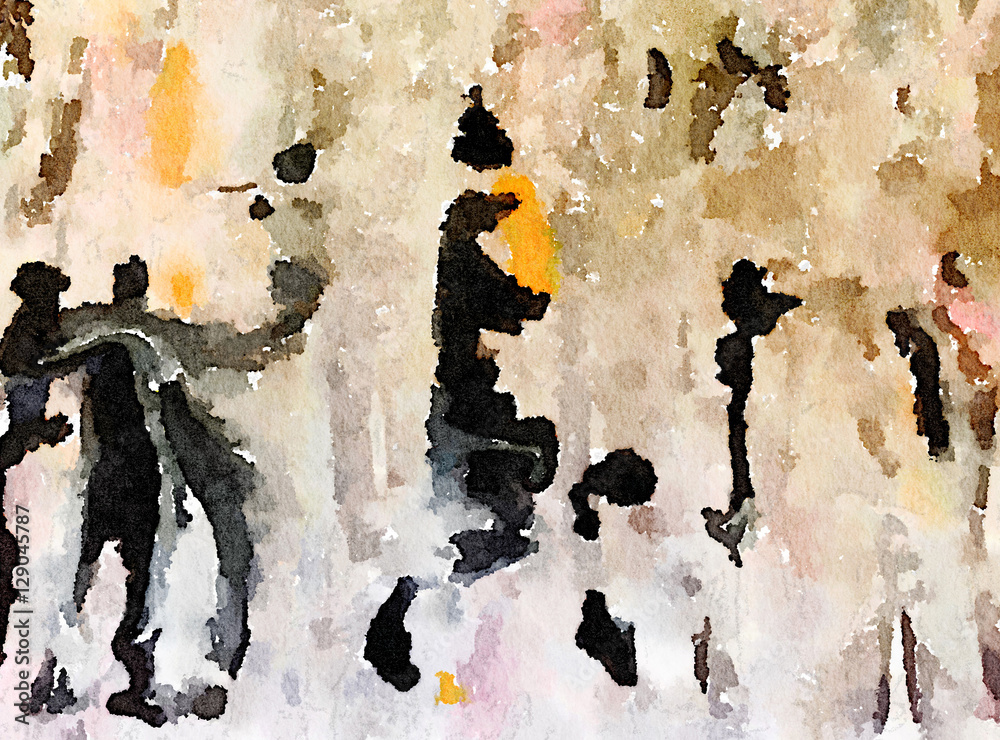 Abstract Paintings Of People Dancing