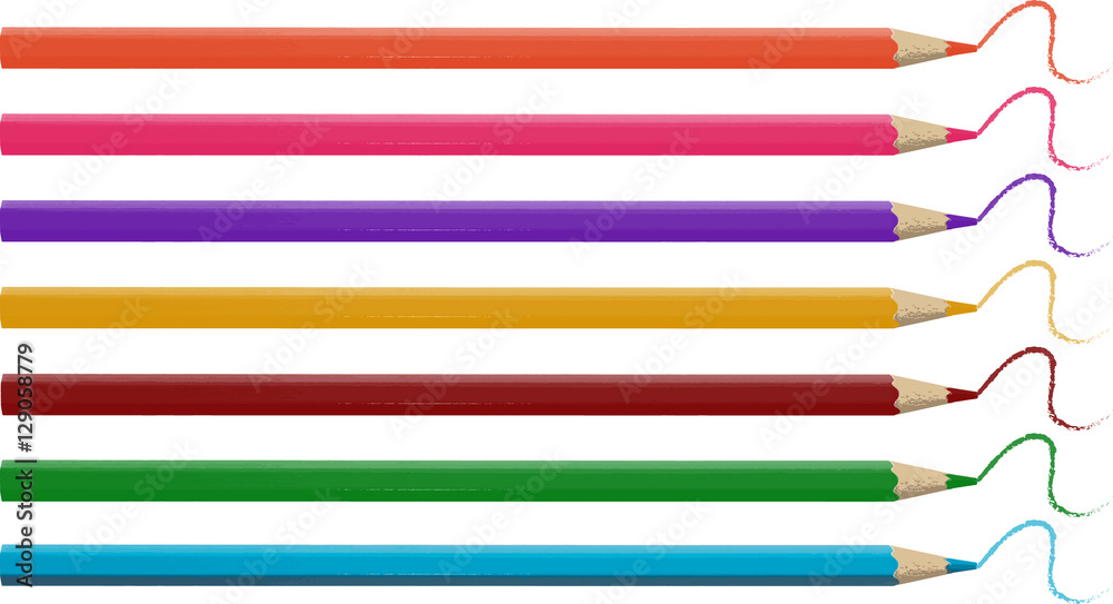 color pencil vector Stock Vector | Adobe Stock
