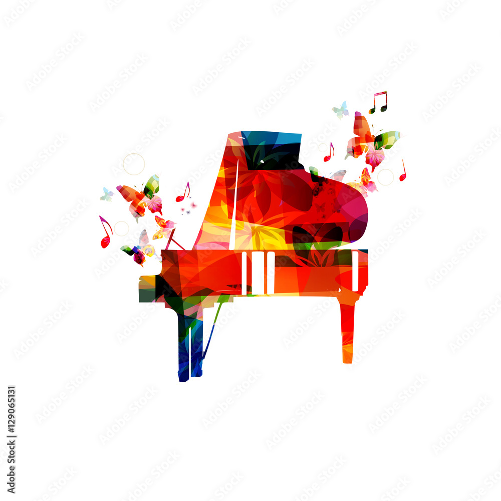 Colorful Piano Background