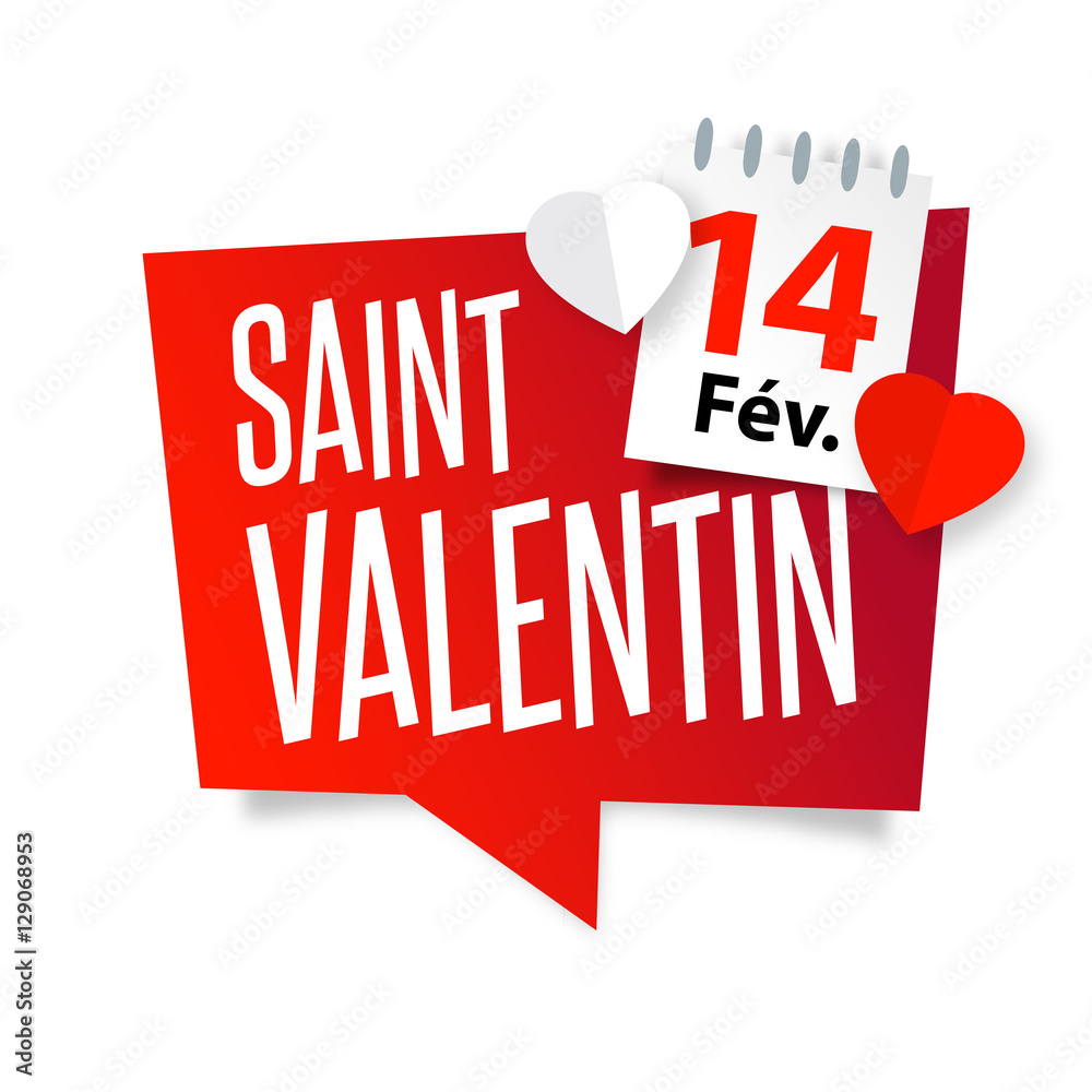Joyeuse Saint Valentin Stock Vector | Adobe Stock