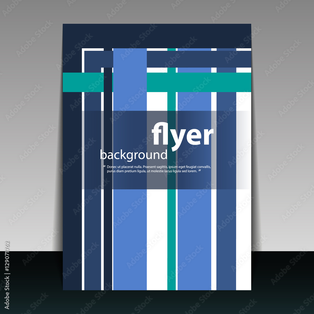 Flyer or Cover Design with Striped Background Stock Vector | Adobe Stock