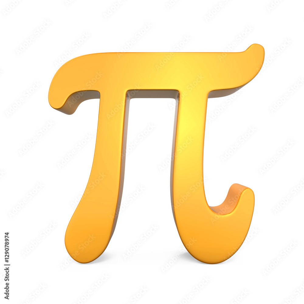 Golden Pi Symbol Stock Illustration | Adobe Stock