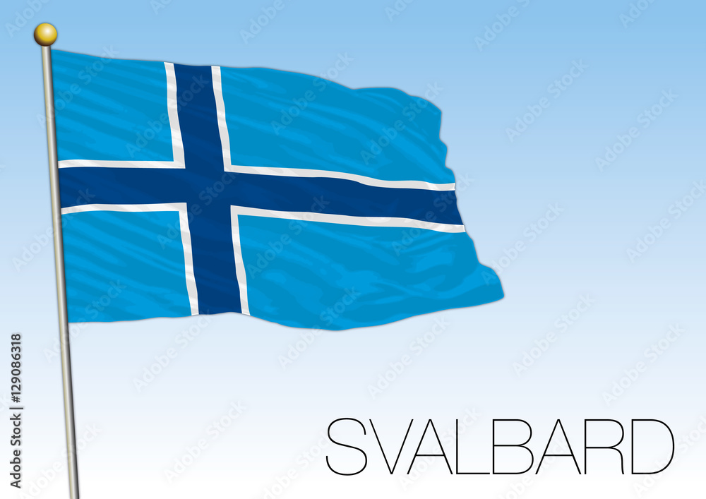 Svalbard flag, Norway Stock Vector | Adobe Stock