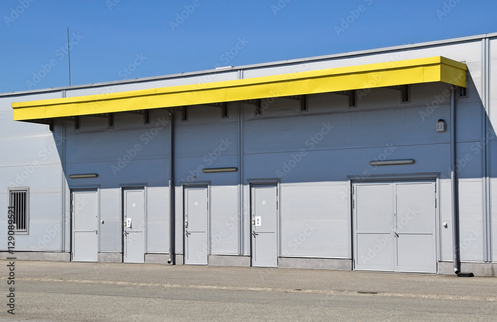 Back side of the warehouse building Stock Photo | Adobe Stock
