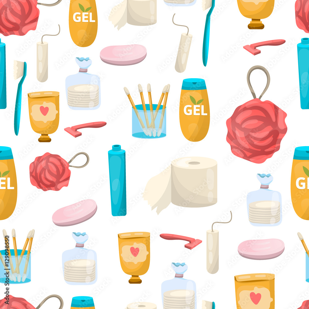 hygiene pattern, pattern with hygiene elements Stock Vector | Adobe Stock