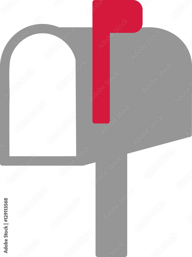 Letterbox with red flag Stock Vector | Adobe Stock