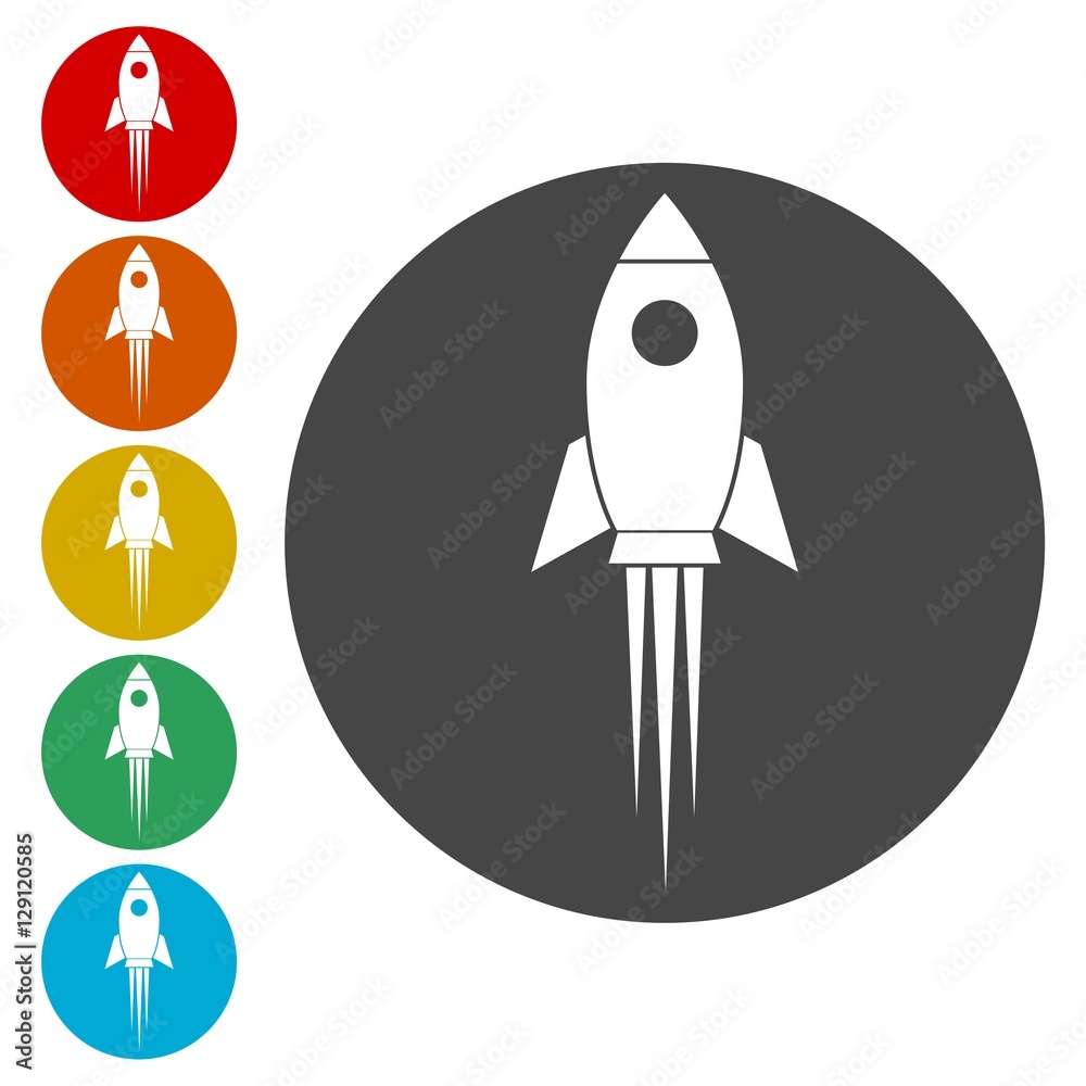 Rocket Icon Vector Stock Vector | Adobe Stock