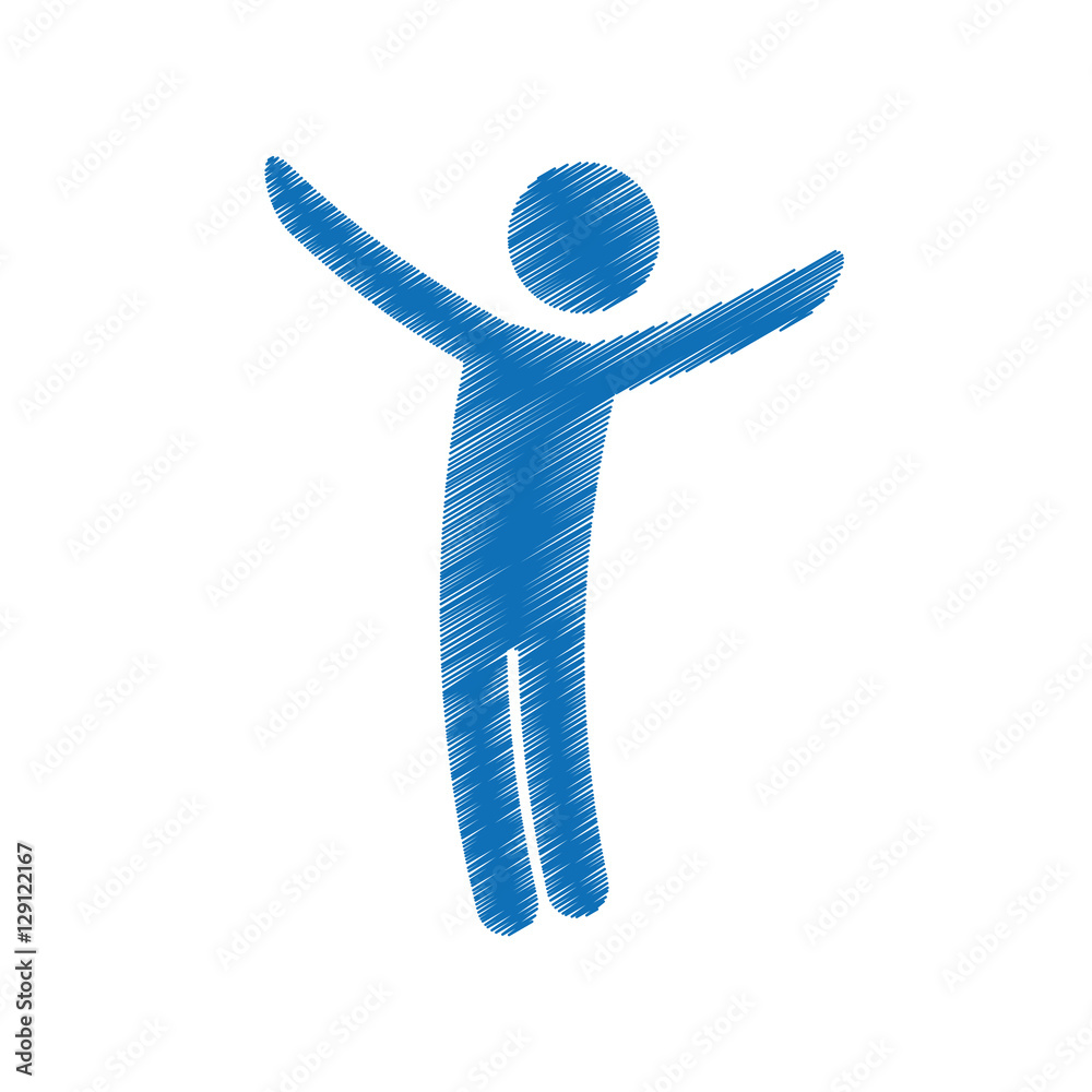 man icon over white background. colorful and sketch design. vector ...