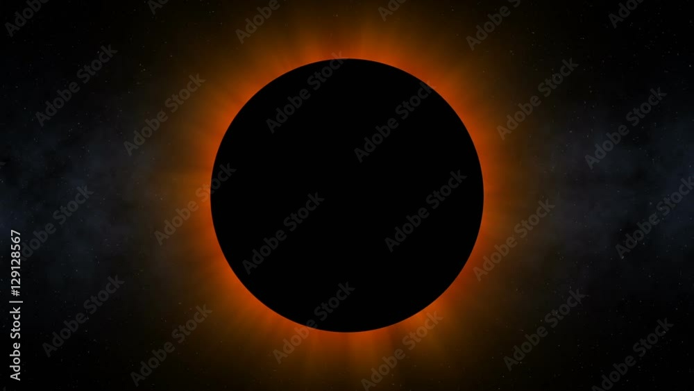 Ominous Solar Eclipse (25fps). A solar eclipse causing the planet to go ...