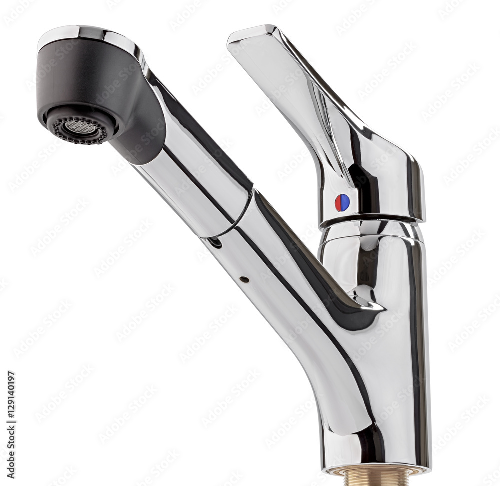 Mixer cold hot water. Modern faucet bathroom. Kitchen tap . I Stock ...