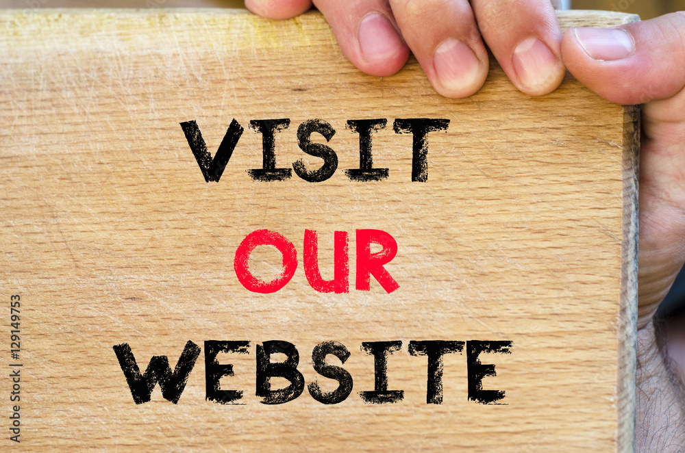Visit our website text concept Stock Photo | Adobe Stock
